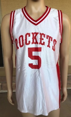 Vintage Houston Rockets Basketball Jersey NBA Wilson USA Made #5 Size ...