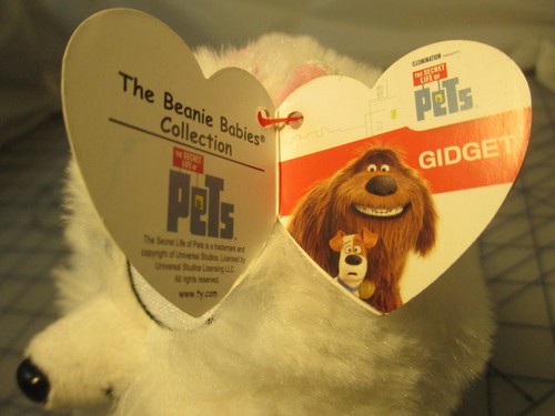 Soft Toy Secret Life of Pets Gidget Plush 6-Inch Baby Beanies from Ty ...