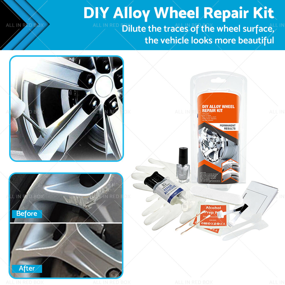 2 Kits Silver Alloy Wheel Rim Scuffs Scrape Car Kerb Damage Repair Fix ...