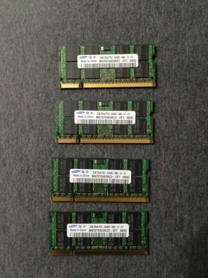 Samsung SODIMM Laptop Memory 2gb 2rx8 pc2-6400u-666-12-E3 - Lot of 4 ...