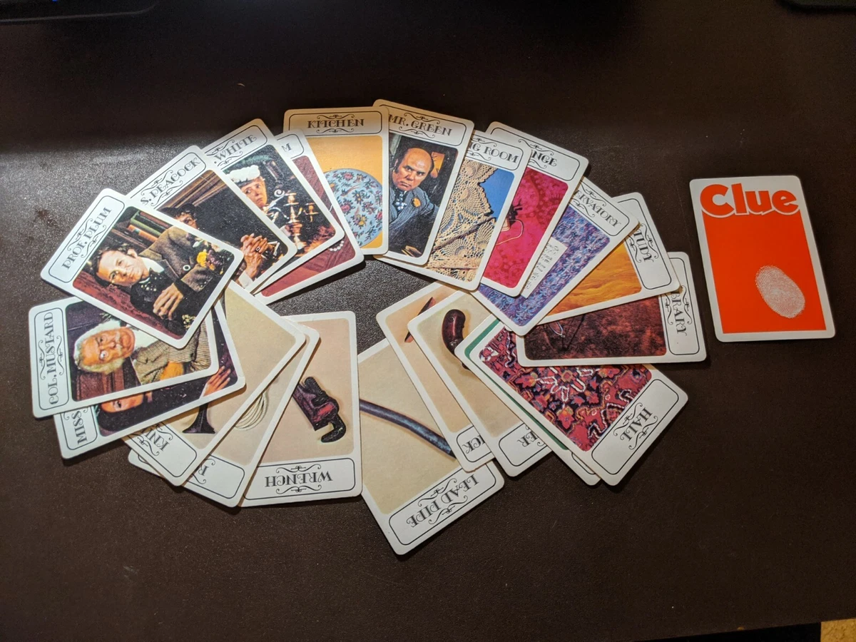 Clue Game Replacement Cards