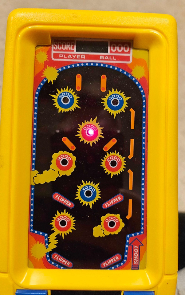RARE DYNAMIC TOYS PINBALL vintage handheld electronic game LCD 1980s ...