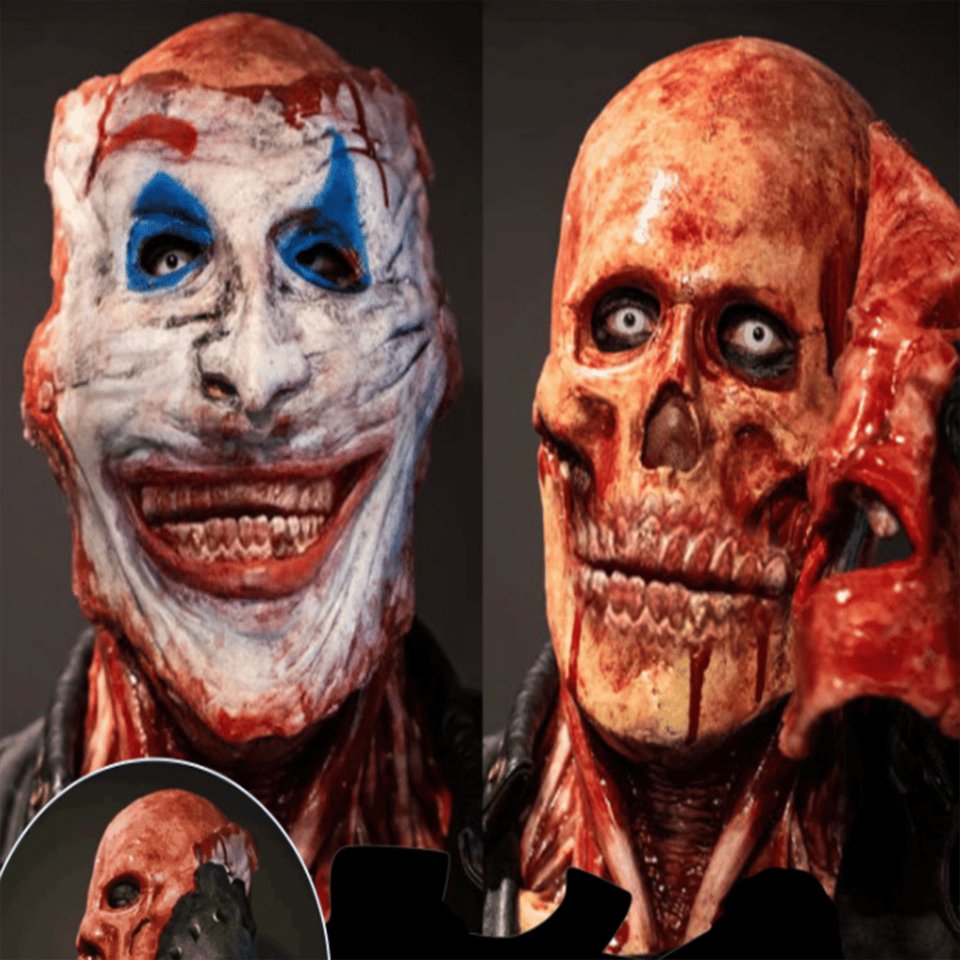 Halloween Costume Party Latex Full Head Scary Mask Skull Head Horror ...