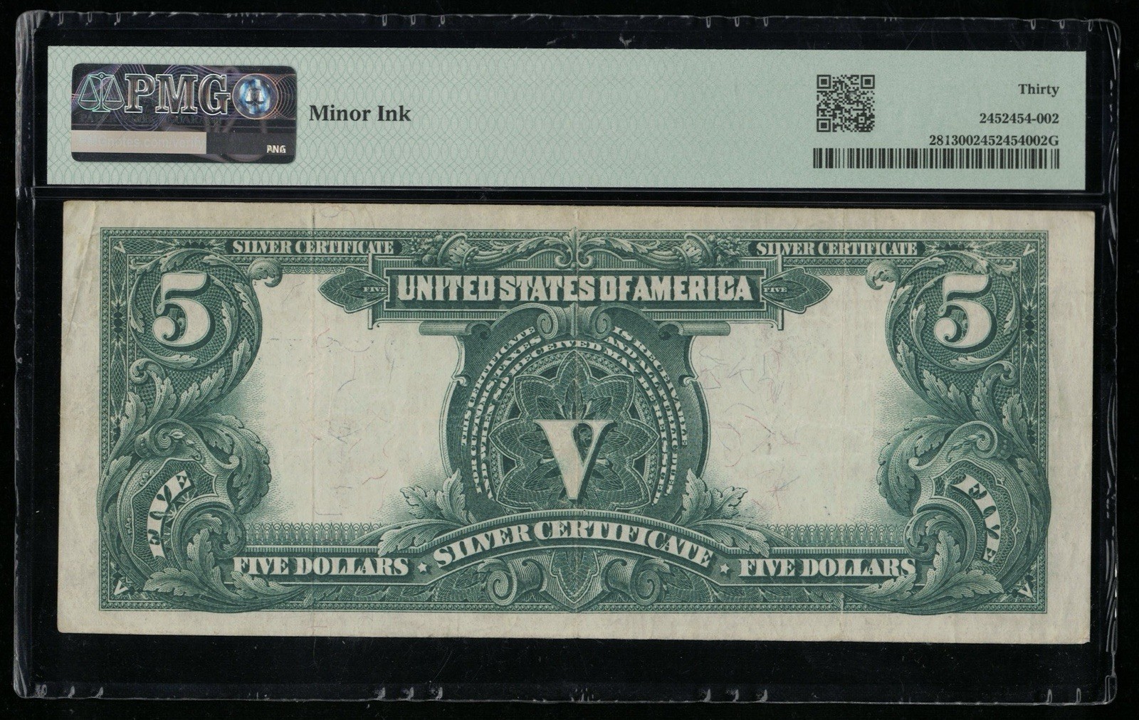SC 1899 $5 Fr.281 Silver Certificate “Chief” - PMG 30 Very Fine (323 ...
