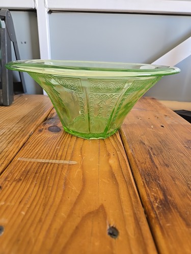antique green depression glass Hat Bowl Princess Pattern (Tl107) | eBay