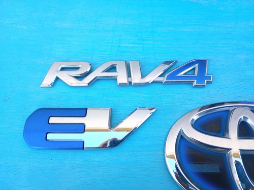 12-14 Rare Toyota RAV4 EV Electric Vehicle Rear Door Emblem Badge ...