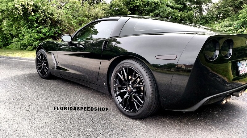 Satin Black C7 Z06 Style Wheels 18X8.5/19X10" SET FITS: 2005-2013 C6 ...