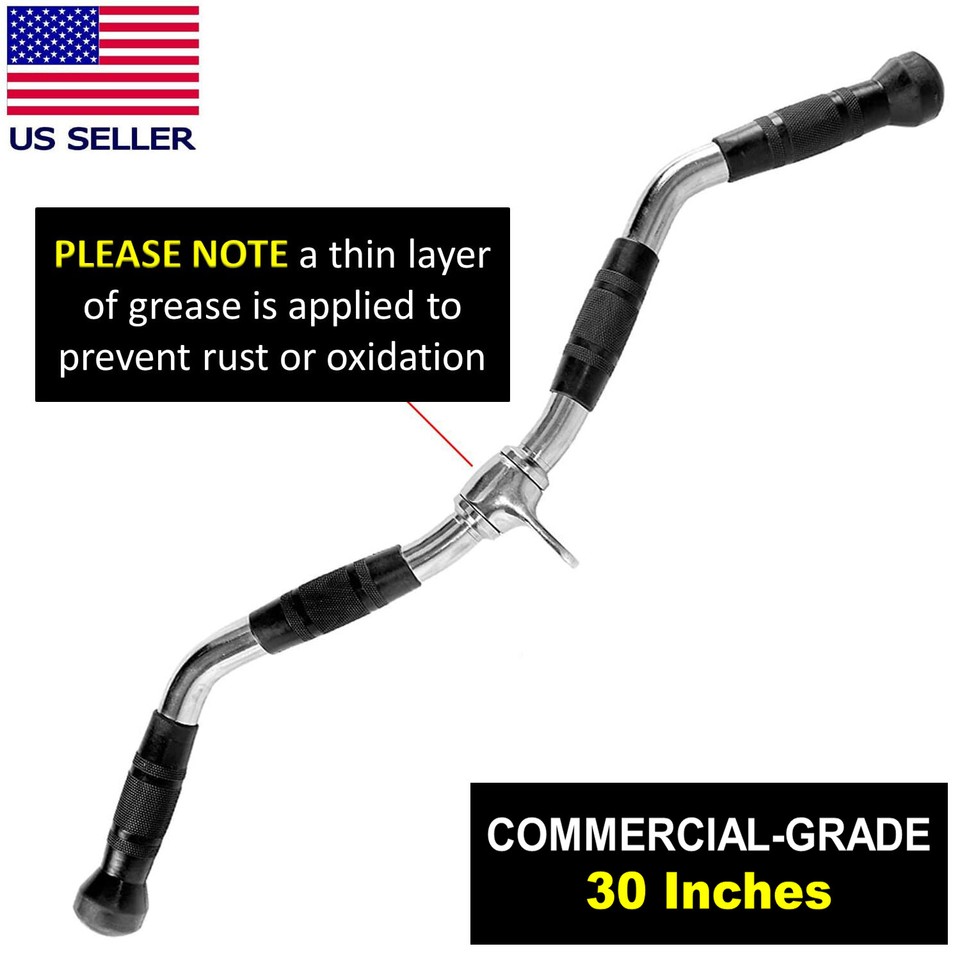 Home Gym Attachments Tricep Rope Lat Bar Press Down Cable Machine Curl ...