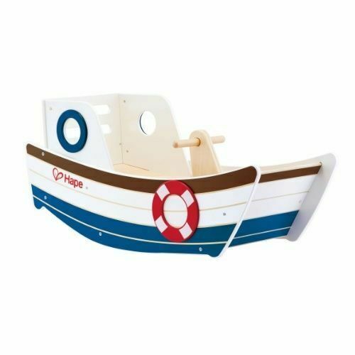 Hape E0102 High Seas Rocking Boat Wooden Rocker Toy Baby Toddler Age 12 ...
