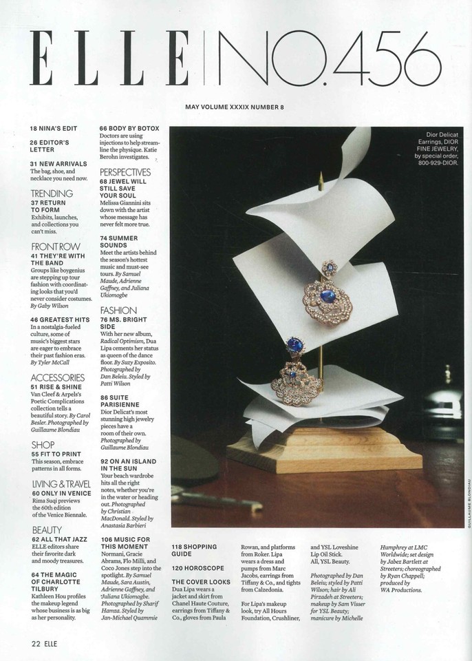 Elle USA Magazine Dua Lipa, Normani, Gracie Abrams, Flo Milli, Fashion ...