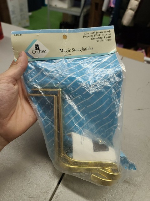 Graber Magic Swagholder Drapery Curtain Hardware Brass Finish 8-212-81 ...