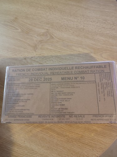 French Army MRE RCIR 24h Military Food Ration Meal Combat Daily Pack | eBay