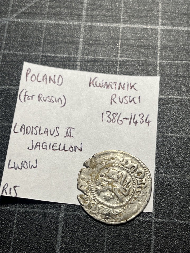 Poland (for Russia) Silver Kwartnik Ruski 1386-1434 Ladislaus II ...