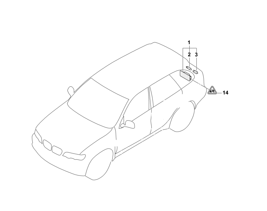 BMW Genuine Luggage Compartment Light Trunk Lid Fits E53 E52 ...