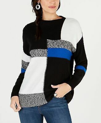 Style and Co Colorblocked Envelope-Neck Sweater | eBay