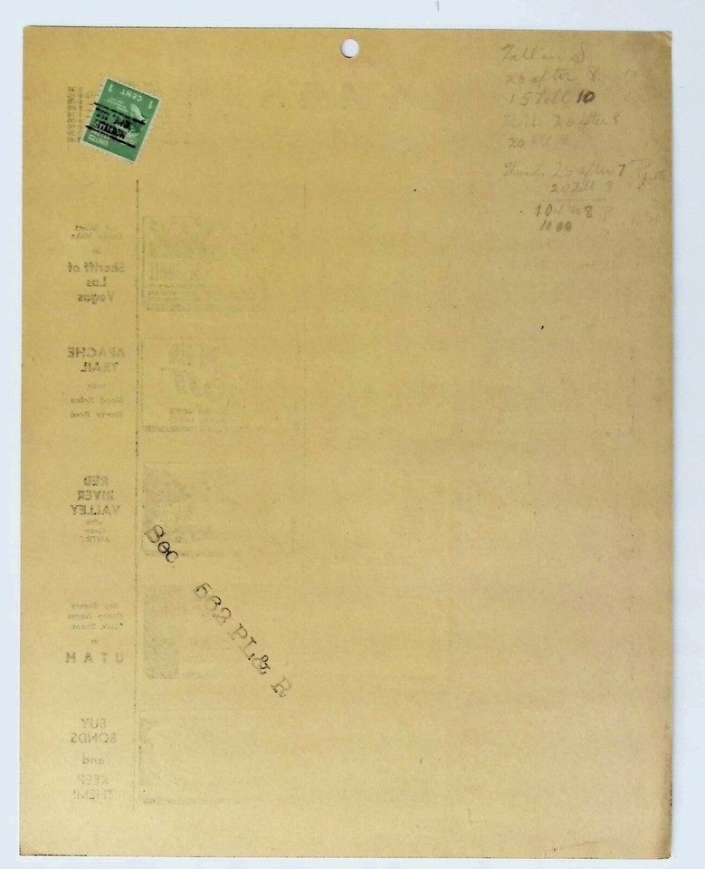 1945 Evans Movie Theater Mountain Home Arkansas Movie Line Up John ...