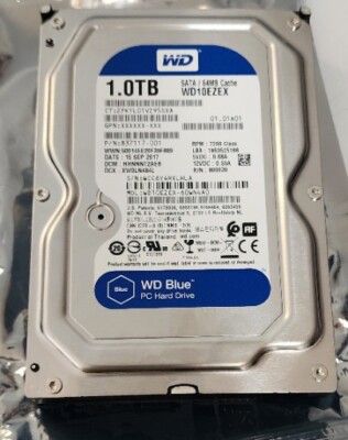 Western Digital WD Blue 1.0 TB WD10EZEX Internal HDD Computer Hard ...