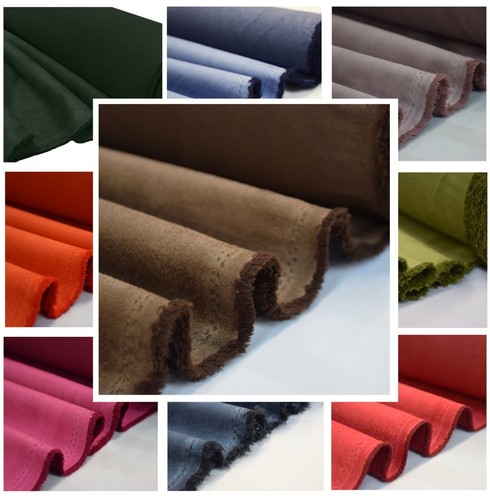 Faux Suede Polyester Fabric Upholstery Soft Furnishing Material 225g ...