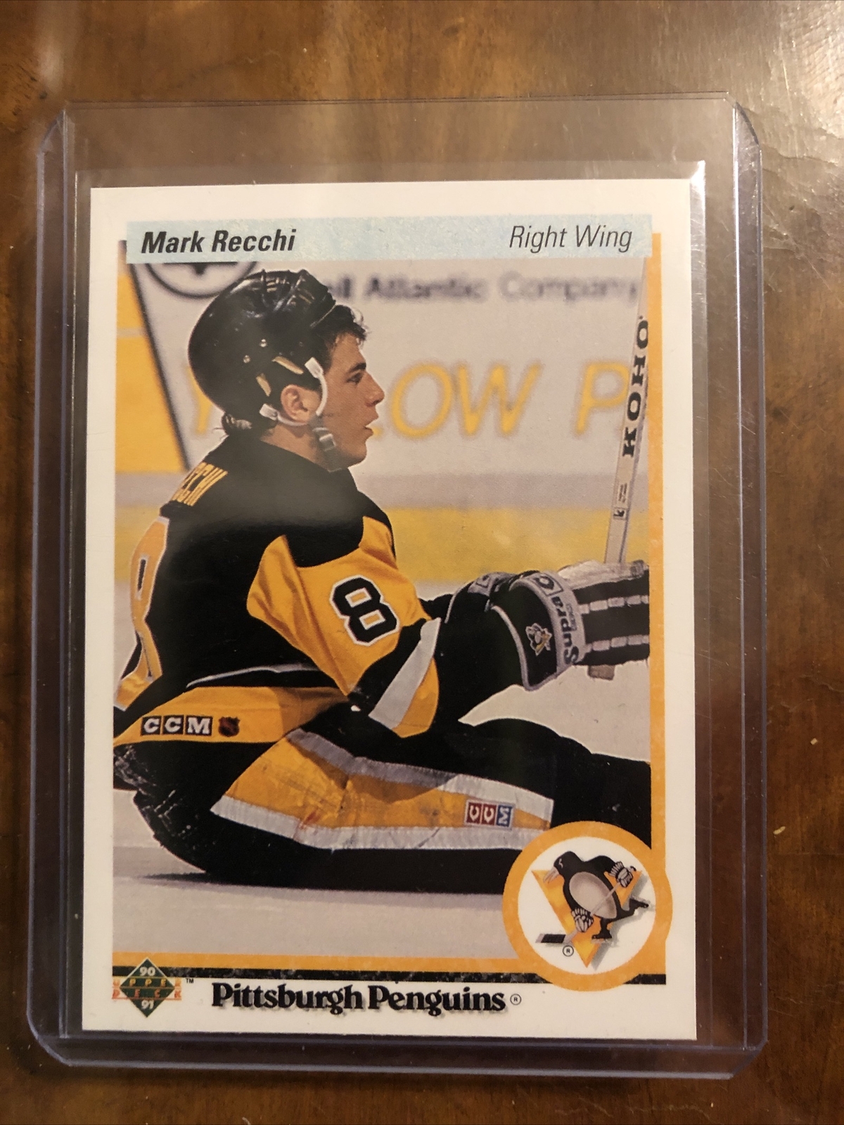 1990-91 Upper Deck Mark Recchi #178 RC Rookie Hockey Pittsburgh ...