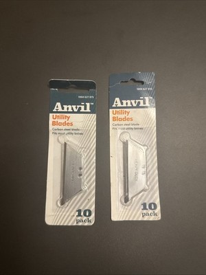 2 Packs 20 Pieces Anvil Razor Utility Blades Carbon Steel Fits Most ...