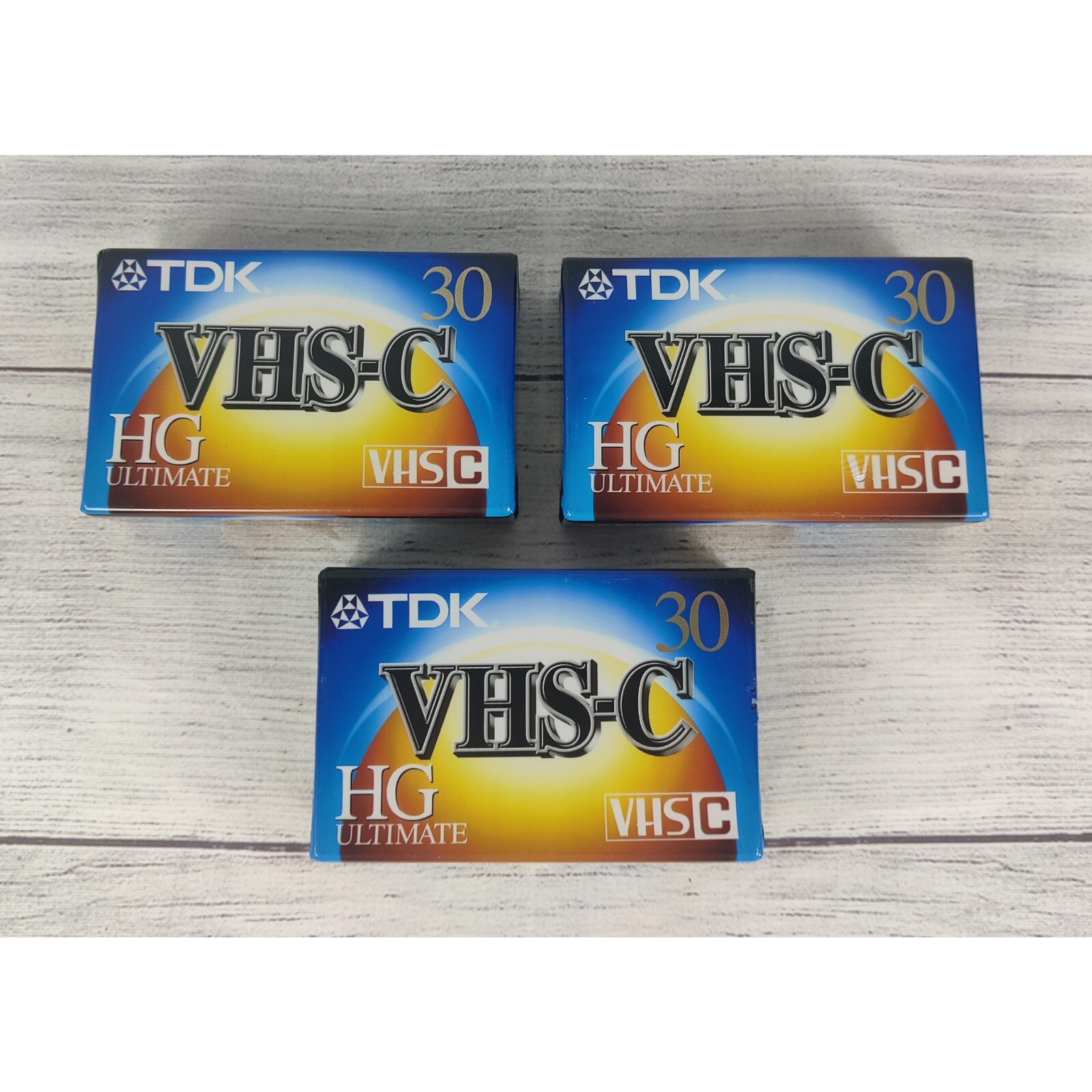 Lot Of 3 TDK VHS-C HG Ultimate Blank Camcorder Tapes New Sealed ...