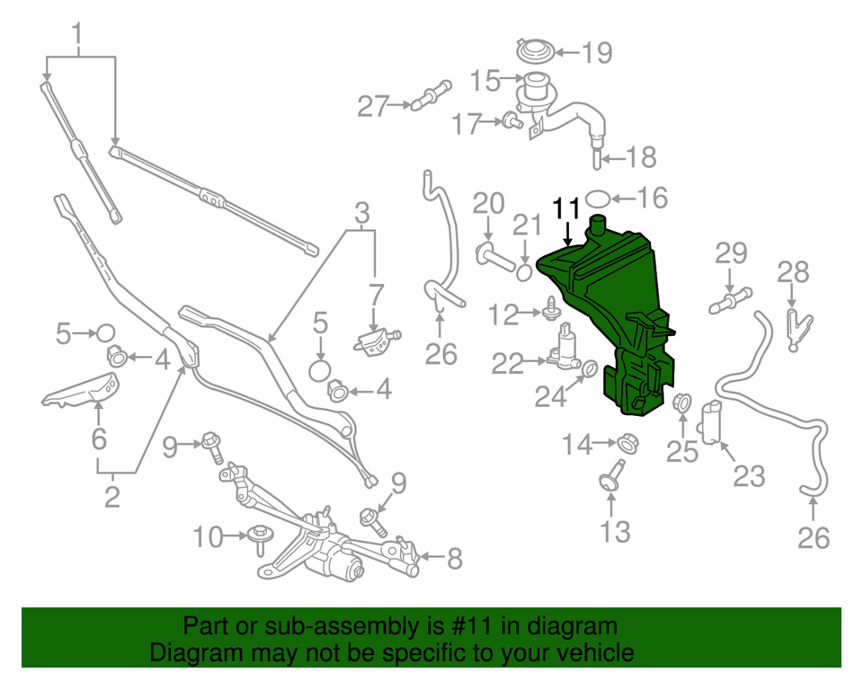 Genuine Volvo Washer Reservoir 31416724 | eBay