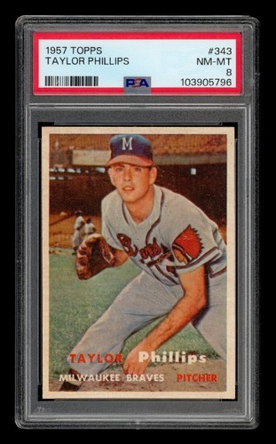 1957 Topps Set-Break #343 Taylor Phillips PSA 8 NM-MT | eBay