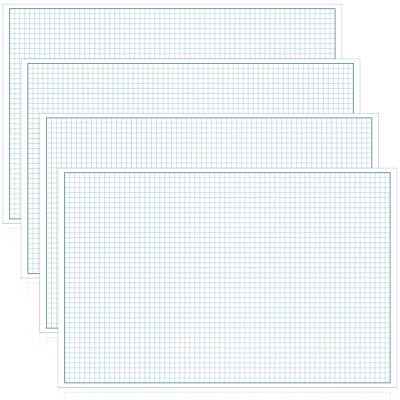 4 Pads 11x17 Inch Engineering Graph Paper Grid Notepad for Drafting ...