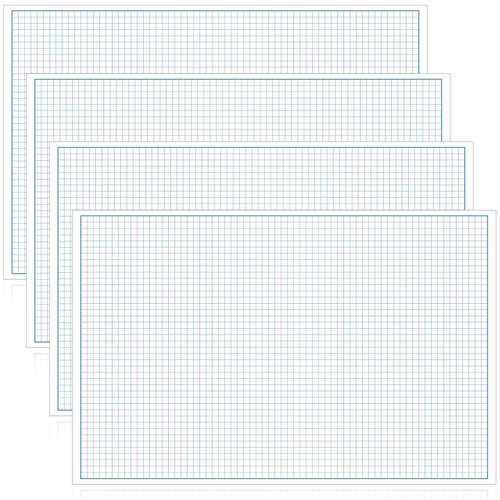 4 Pads 11x17 Inch Engineering Graph Paper Grid Notepad for Drafting ...