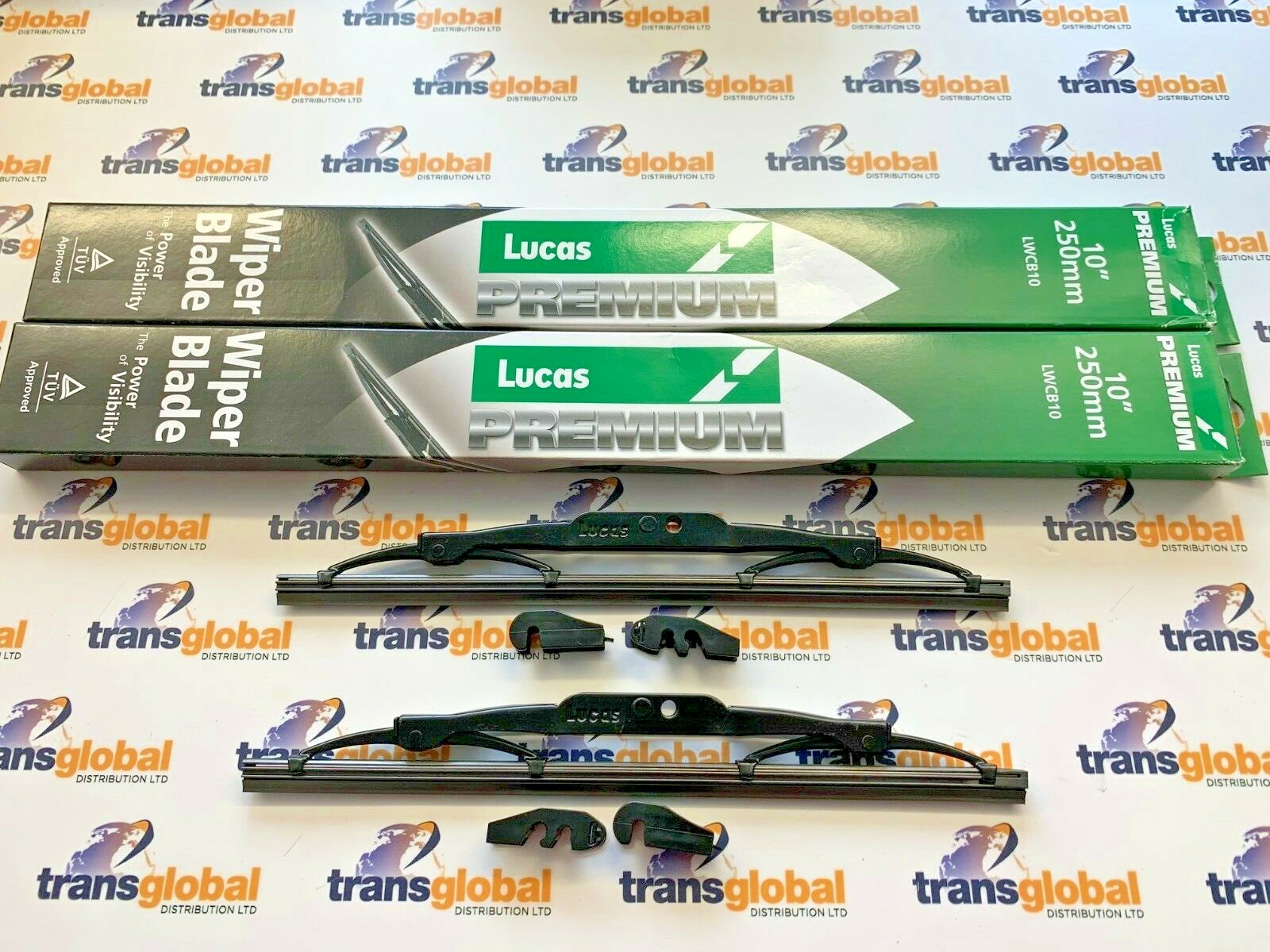 Pair of 10" Wiper Blades for Land Rover Series 2 & 3 LUCAS OE PRC1330 ...
