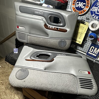 1995-2000 OBS GMC Yukon Denali Truck Pair Door Panels Power Window Gray ...