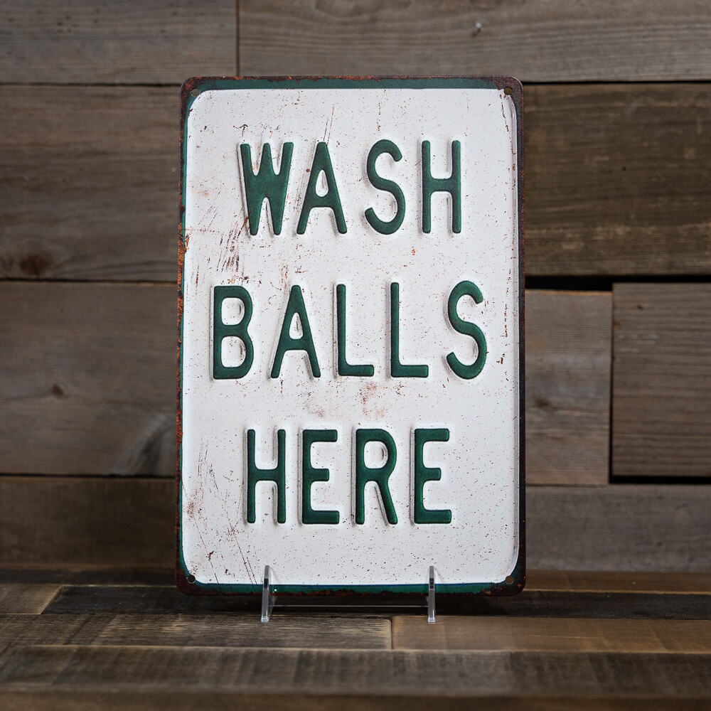 Wash Balls Here Vintage Decor Wall Funny Decoration Golf Sign Dad ...