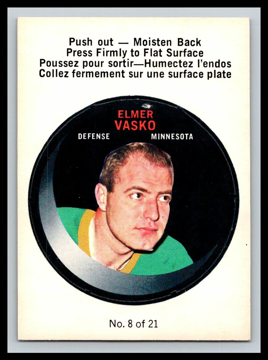 1968-69 OPC O PEE CHEE PUCK STICKERS # 8 ELMER VASKO 23335 | eBay