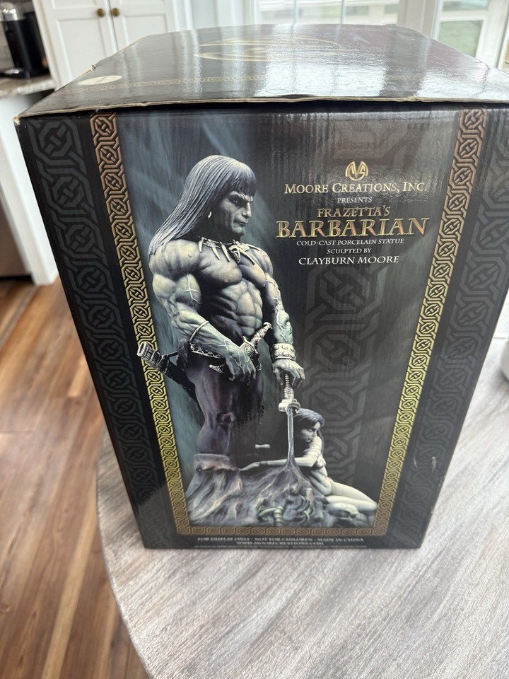 Frazetta Barbarian-Conan Cold Cast Porcelain Clayburn Moore-Sculpture ...