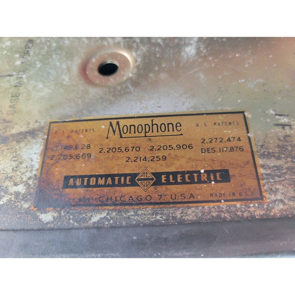 Automatic Electric Model Monophone Telephone AE40 | eBay