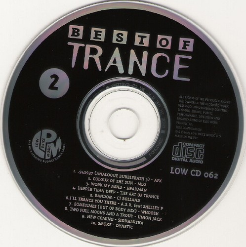 Various Best Of Trance Volume Two CD, Comp 1995 House, Techno, Trance ...