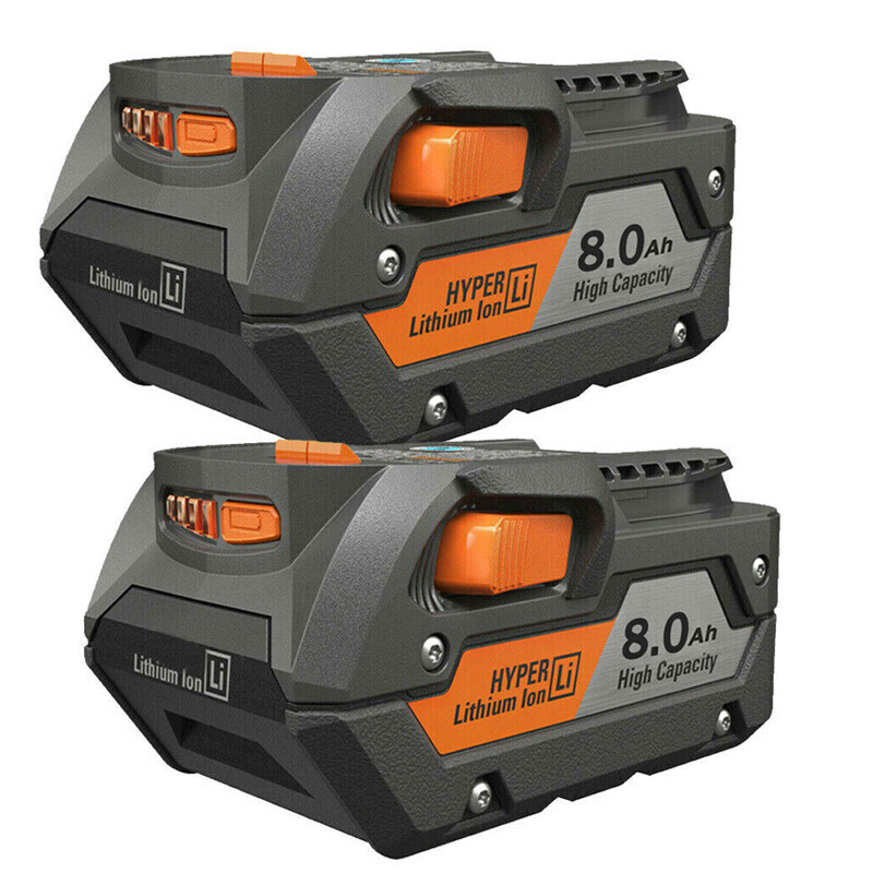 2PACK for Ridgid R840085 8.0Ah Battery Lithium Battery Rigid 18V ...