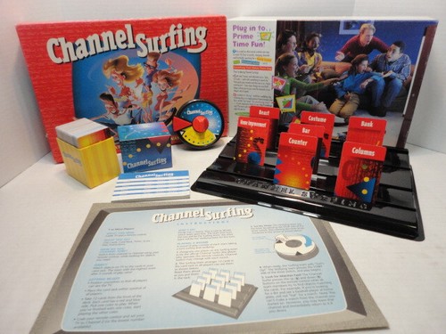 Vintage 1994 Channel Surfing TV Board Game By Milton Bradley 90s ...