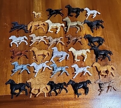 Vtg Marx Fort Apache Stockade Playset Mixed Color Horse 29 Hard Soft ...