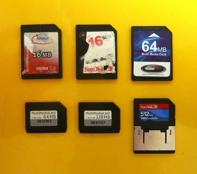 RS-MMC MMC mobile Multimedia Card 16MB 32MB 64MB 128MB 512MB SanDisk ...