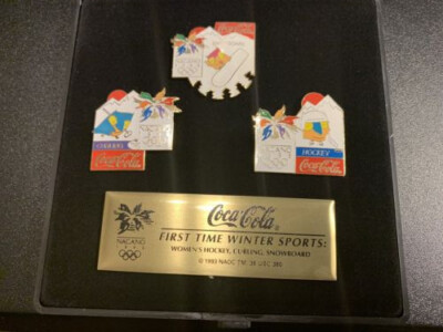 Coca-Cola Nagano, Japan Olympic Pin sets First time Winter Sports, 8 ...