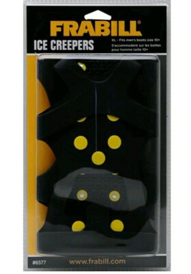 Frabill Ice Creeper Crampons Cleats Winter Grip Sole Fishing XL Fits 10 ...