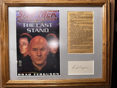 BRAD FERGUSON SIGNATURE FRAMED STAR TREK THE NEXT GENERATION THE LAST ...
