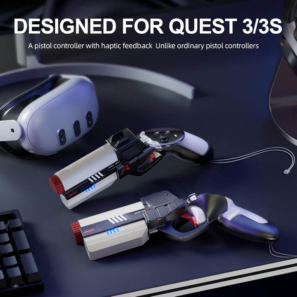 APEXINNO Controller Accessory Haptic GunStock Cover Oculus Meta Quest 3 ...