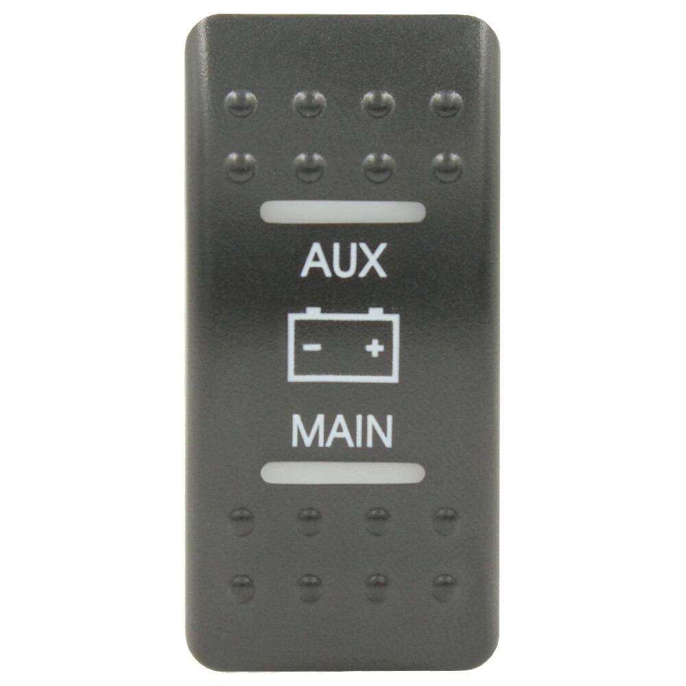 Rocker Switch Cover Only AUX / MAIN BATTERY - suit White LED Boat ...
