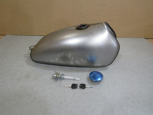 NOS GAS TANK YAMAHA DT STYLE WITH PETCOCK & LOCKING CAP STEEL TANK RAW ...