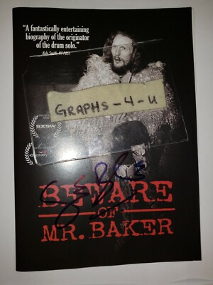 Ginger Baker Signed Autograph Beware of Mr Baker Cream COA | eBay