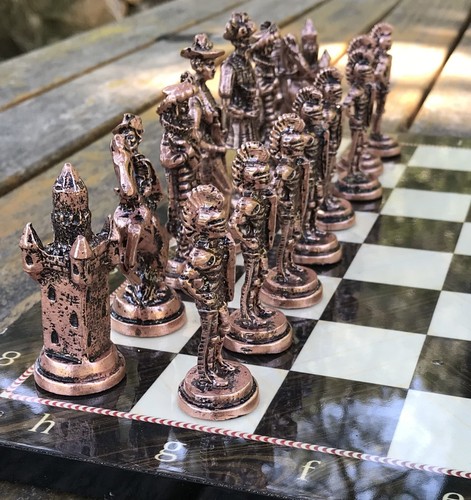 Luxury Chess Set Antique Spanish Chessmen Wooden Chess Board -Christmas ...