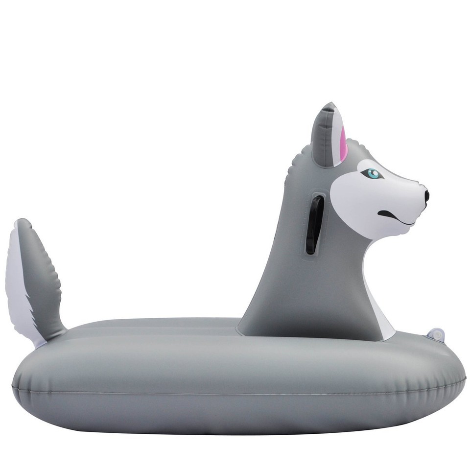 FUN-HUSKY Husky Dog Kid Size Inflatable Pool Float Ride On Raft by JET ...