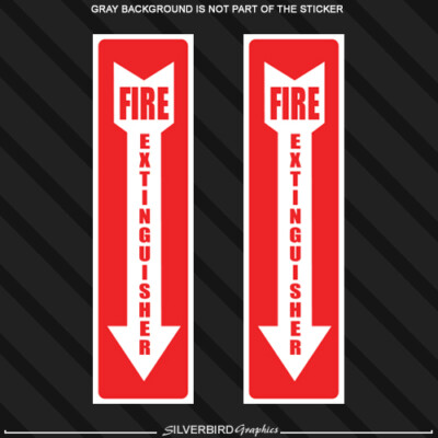 FIRE EXTINGUISHER Sticker Decals Inspection Smoke Alarm Emergency ...